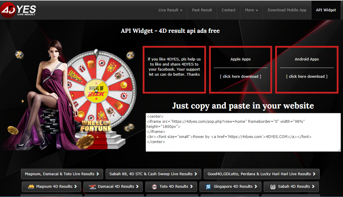 Live Results - Magnum, Damacai, Sports Toto 4D » Beli 4D Online